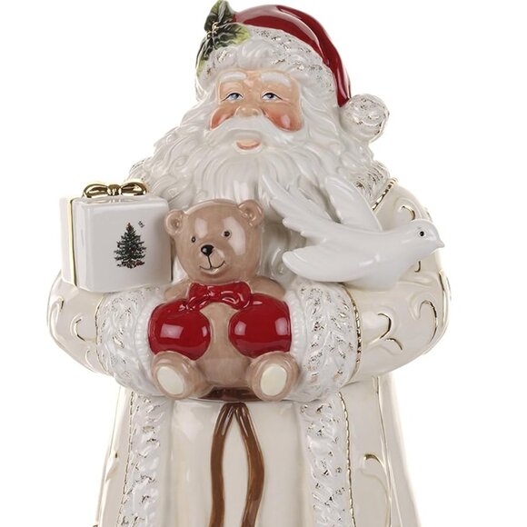 Spode | Holiday | New Spode Christmas Tree White Santa 65 Cookie Jar ...